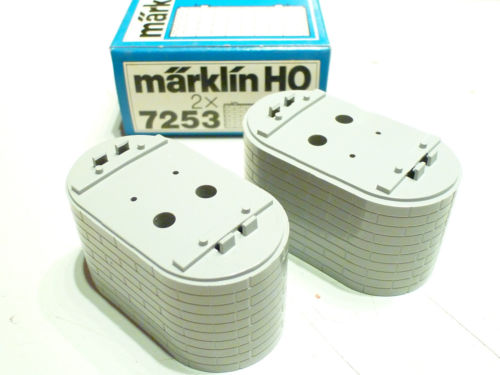 7253 MARKLIN HO - 2 X BRUGPIJLER 3 CM/PYLONE POUR PONT OVP MAERKLIN (B ...
